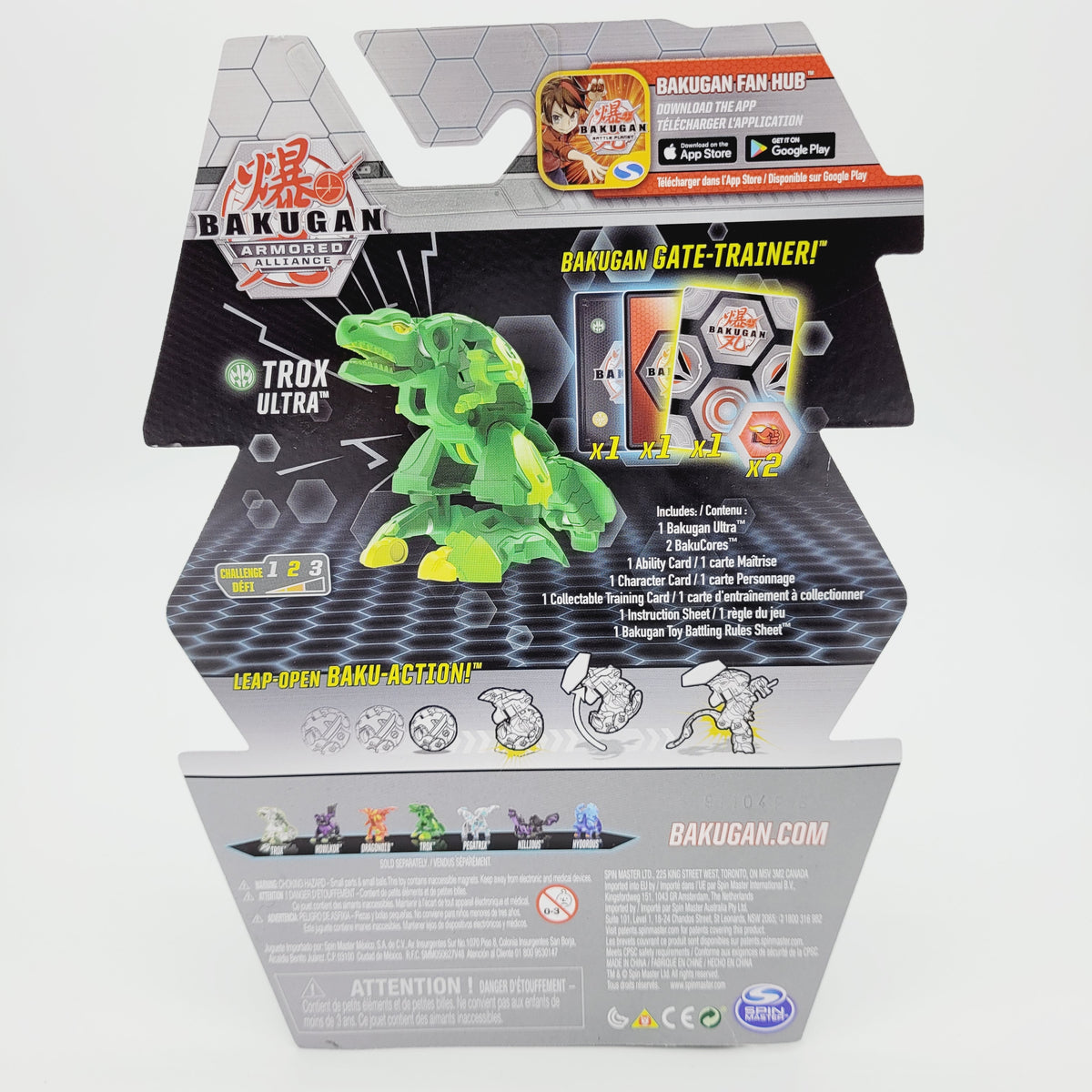 Spin Master Bakugan Armored Alliance GREEN TROX ULTRA New Toy Figure w ...