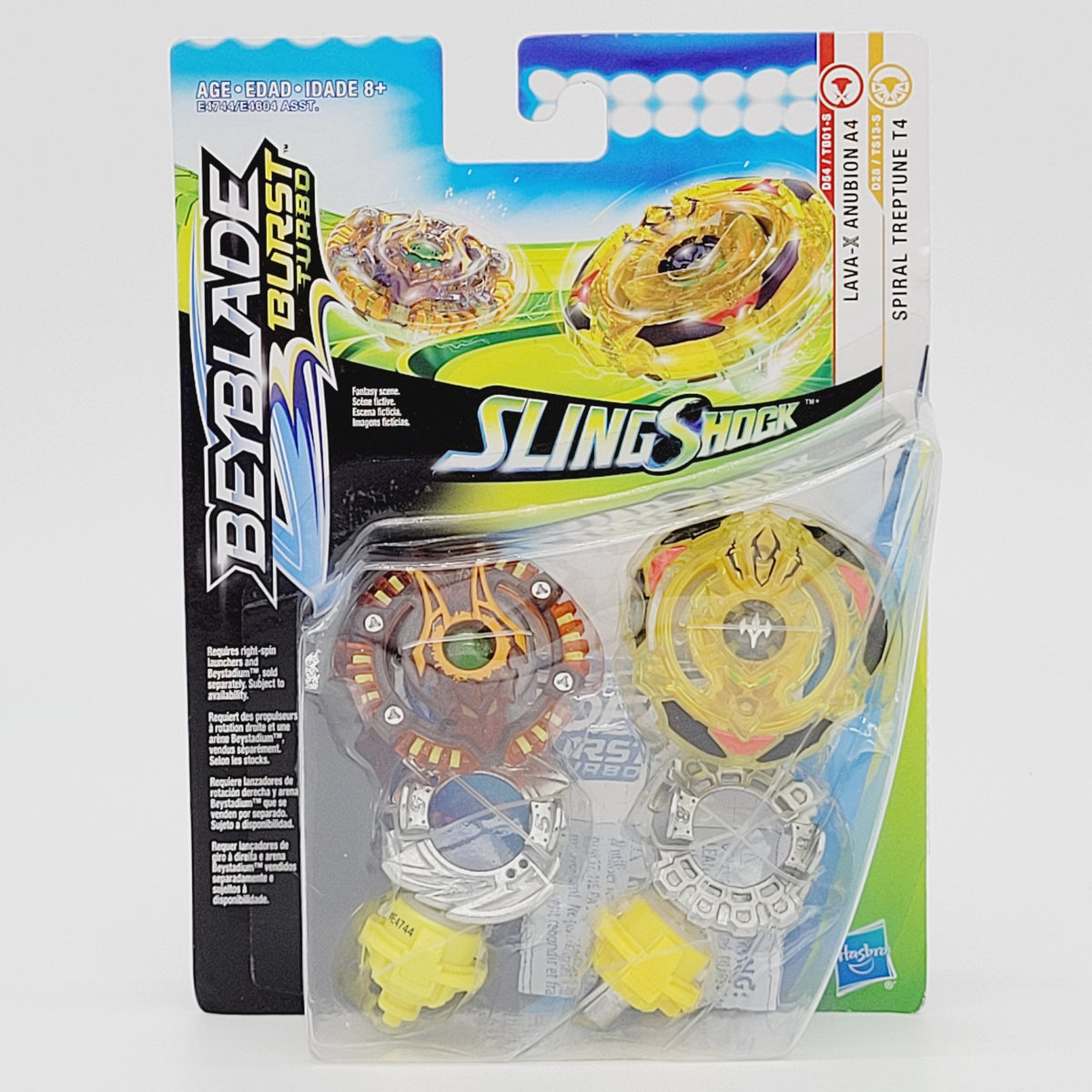Beyblade Burst Turbo SlingShock LAVA-X ANUBION A4 and SPIRAL TREPTUNE ...