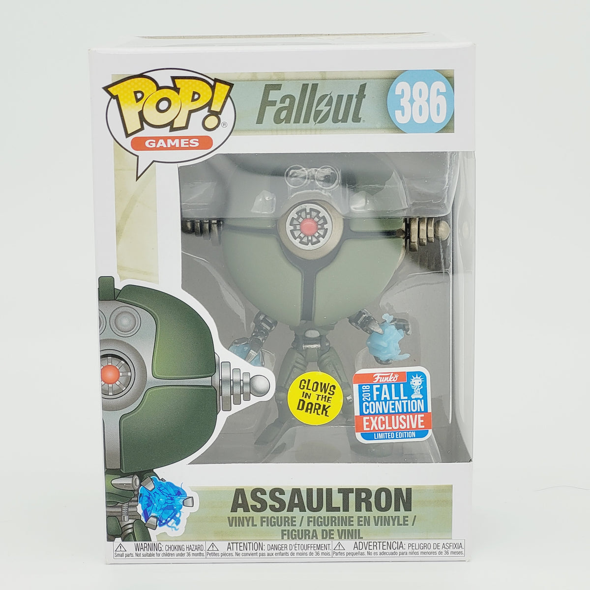 Funko Pop! Assaultron 386 Fallout Games Vinyl Figure Glows NYCC Exclus ...