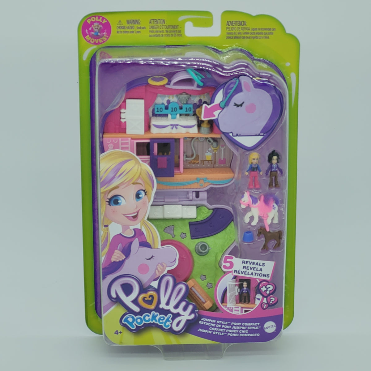 Polly Pocket JUMPIN STYLE PONY Compact New Micro Playset by Mattel ...