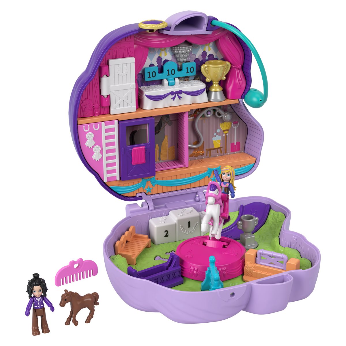 Polly Pocket JUMPIN STYLE PONY Compact New Micro Playset by Mattel ...